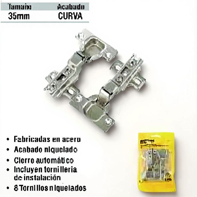 BISAGRA CAZOLETA CURVA 35 MILÍMETROS PAR UYUSTOOLS
